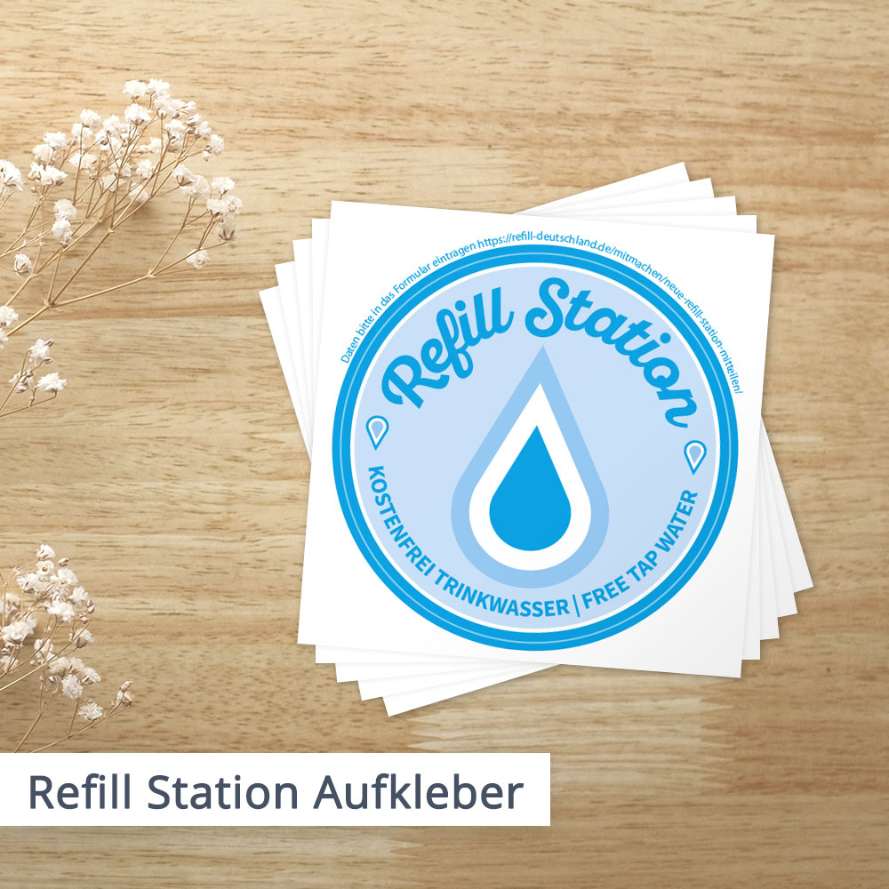 Refill Station Aufkleber | Günstige Staffelpreise