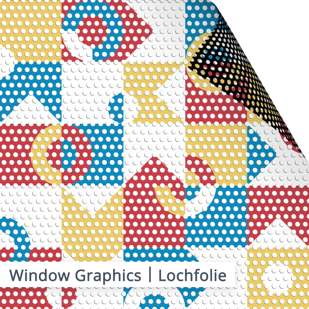 Lochfolie Window Graphics | Lichtdurchlässiger Blickschutz
