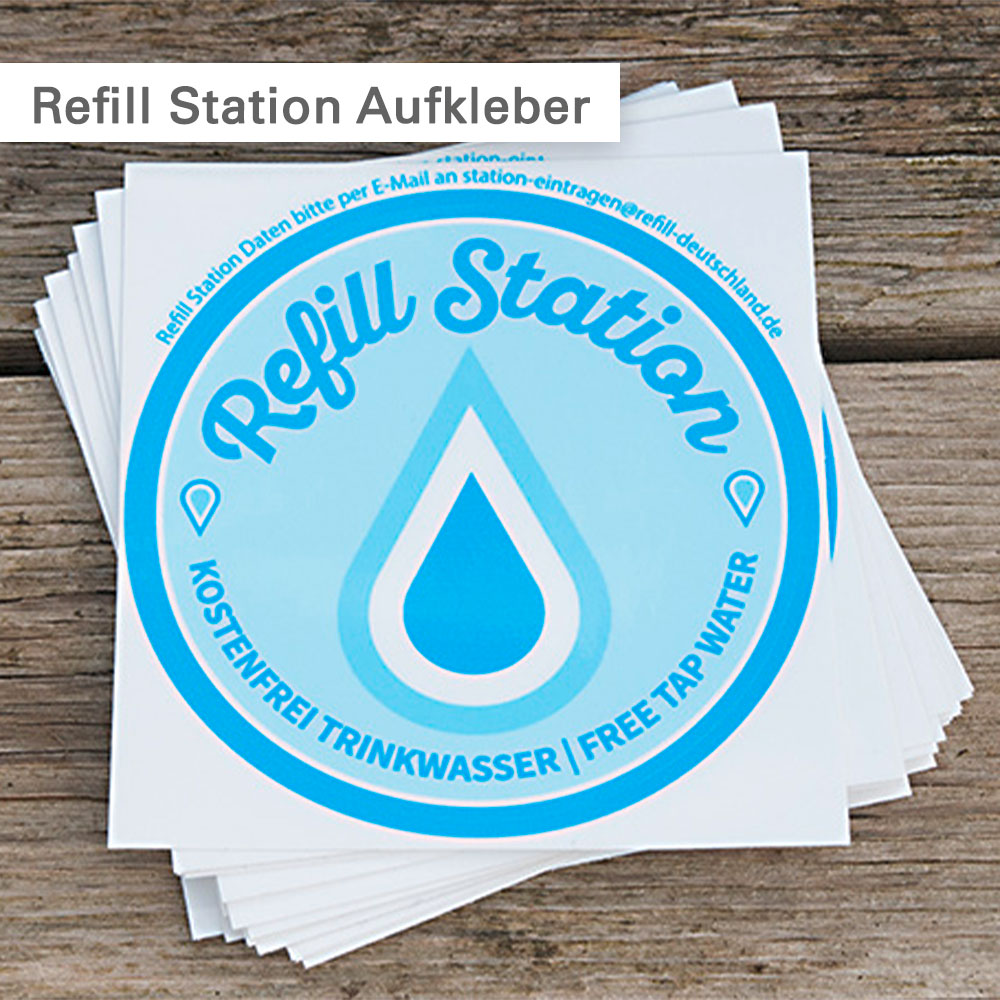 Refill Station Aufkleber – günstige Staffelpreise – SalierDruck.de